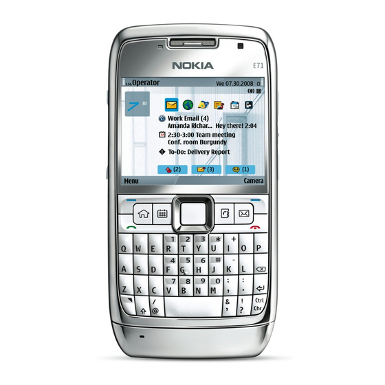 NOKIA E71 USER MANUAL Pdf Download | ManualsLib