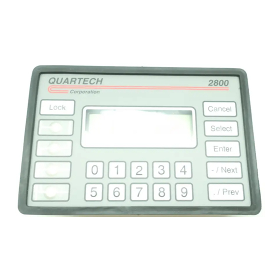 QUARTECH 2800 PRODUCT MANUAL Pdf Download | ManualsLib