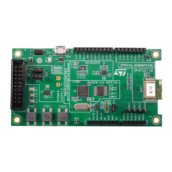 ST STEVAL-IDB007V1M SPBTLE-1S USER MANUAL Pdf Download | ManualsLib