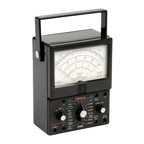 SIMPSON 260-6XLM INSTRUCTION MANUAL Pdf Download | ManualsLib