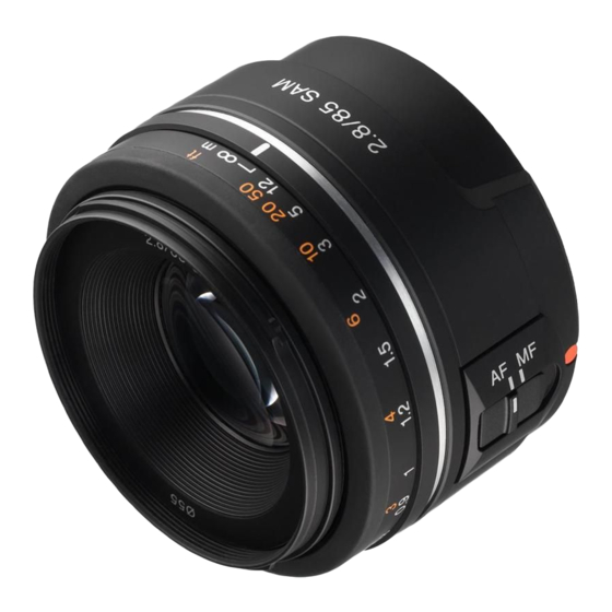 SONY 85MM F2.8 SAM OPERATING INSTRUCTIONS Pdf Download | ManualsLib