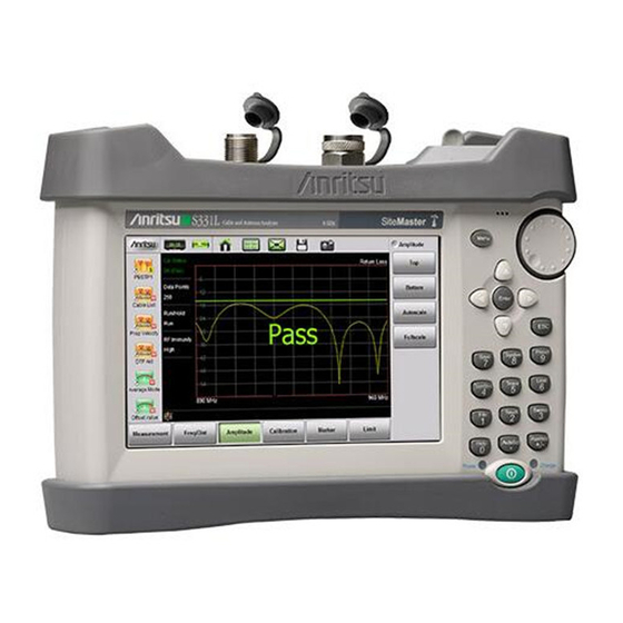 ANRITSU SITE MASTER S331L USER MANUAL Pdf Download | ManualsLib