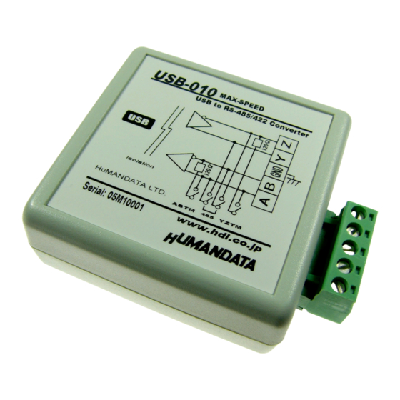 HUMANDATA USB-010 USER MANUAL Pdf Download | ManualsLib