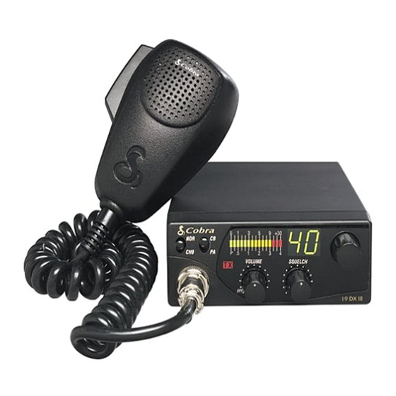 COBRA 19 DX III OPERATING INSTRUCTIONS MANUAL Pdf Download | ManualsLib