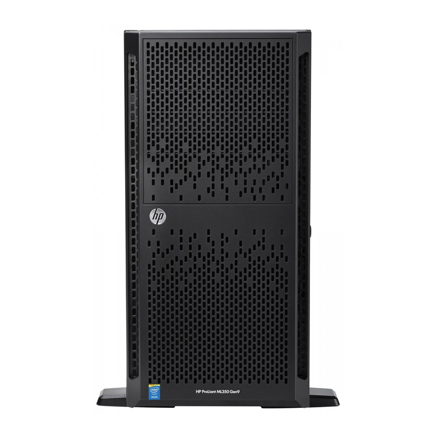 HPE PROLIANT ML350 GEN9 USER MANUAL Pdf Download | ManualsLib