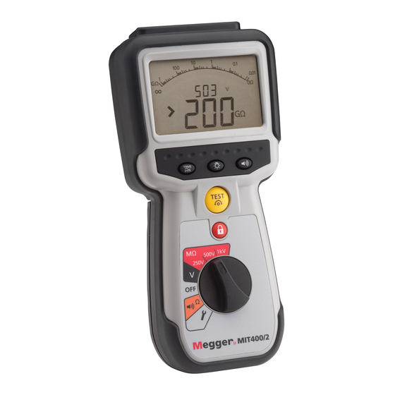 MEGGER MIT400/2 USER MANUAL Pdf Download | ManualsLib