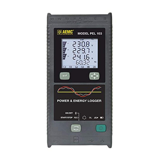 AEMC PEL102 USER MANUAL Pdf Download | ManualsLib