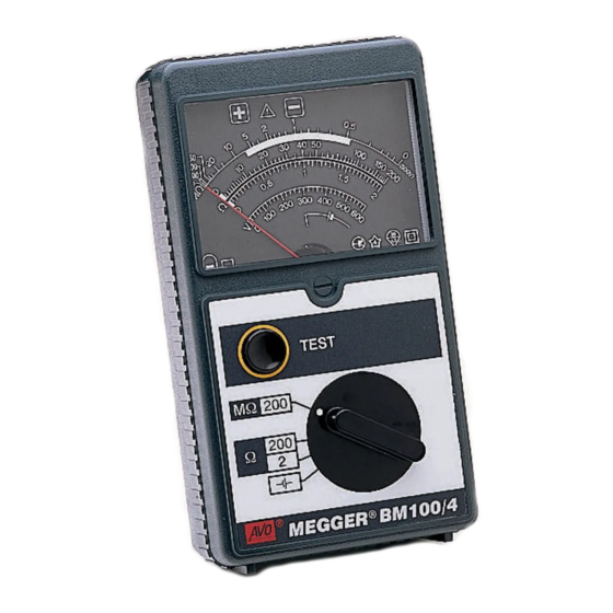 MEGGER BM100/4 USER MANUAL Pdf Download | ManualsLib
