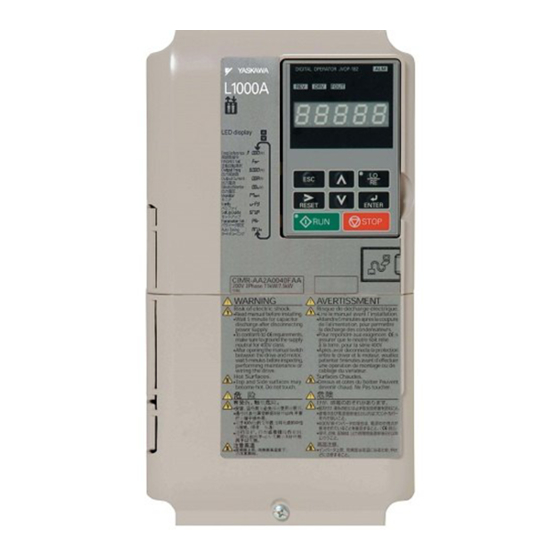 YASKAWA L1000A QUICK START MANUAL Pdf Download | ManualsLib