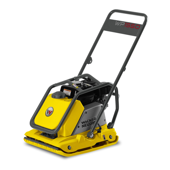 WACKER NEUSON WP 1550A OPERATOR'S MANUAL Pdf Download | ManualsLib