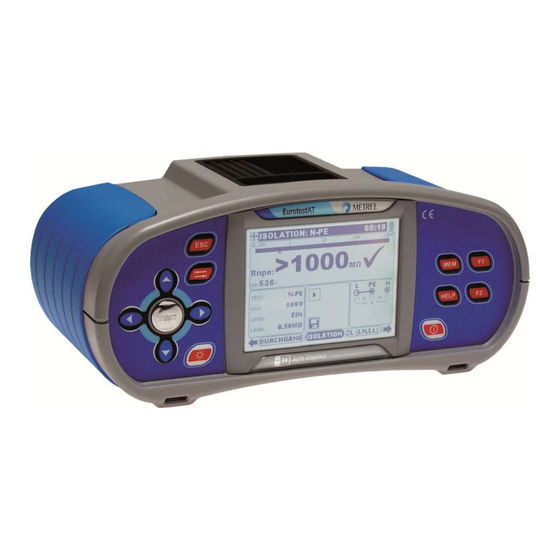 METREL EUROTESTAT MI 3101 INSTRUCTION MANUAL Pdf Download | ManualsLib