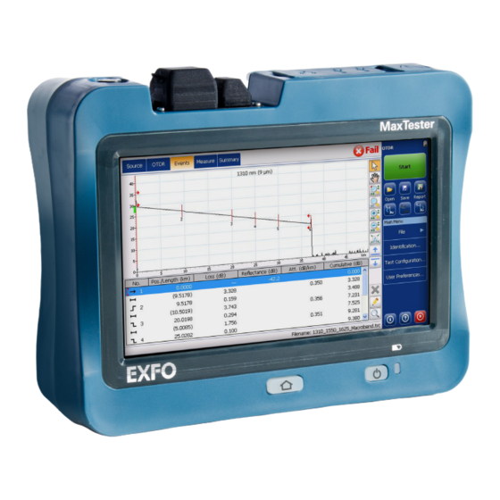 EXFO MAXTESTER SERIES USER MANUAL Pdf Download | ManualsLib
