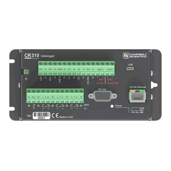 CAMPBELL CR310 GETTING STARTED MANUAL Pdf Download | ManualsLib