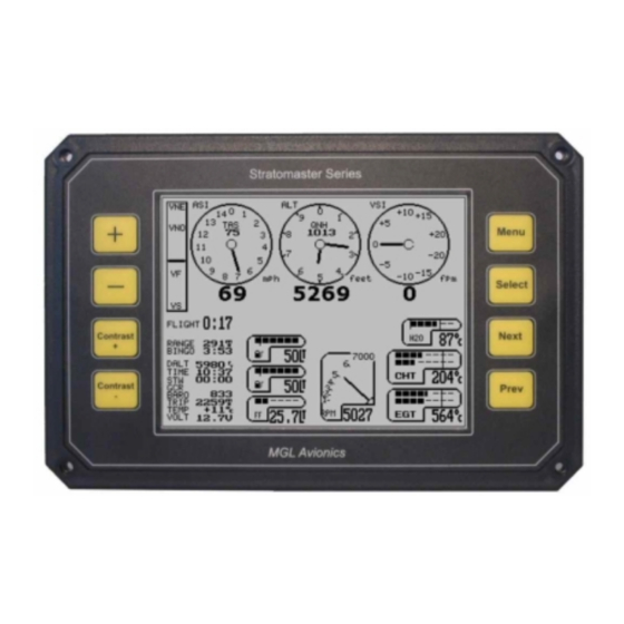 MGL AVIONICS STRATOMASTER SERIES OWNER'S MANUAL Pdf Download | ManualsLib