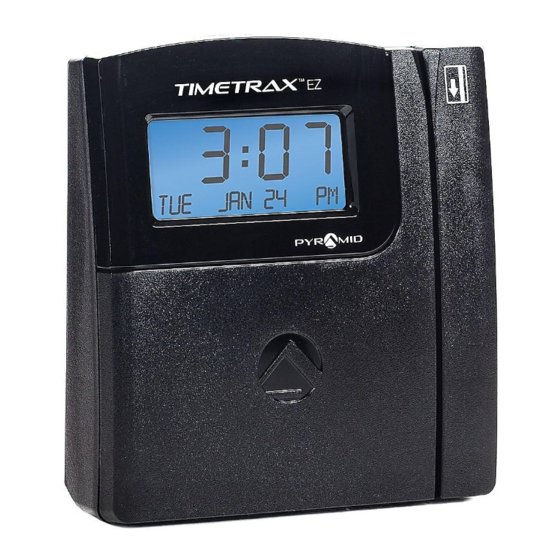 PYRAMID TTEZ TIMETRAX EZ QUICK START MANUAL Pdf Download | ManualsLib