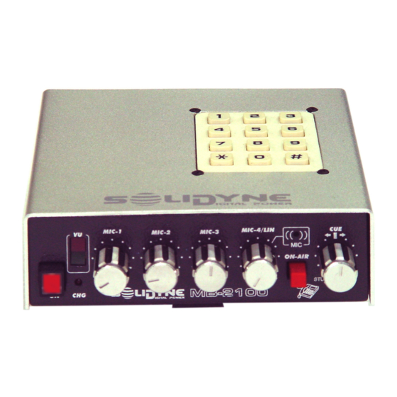 SOLIDYNE MB 2100 USER MANUAL Pdf Download | ManualsLib