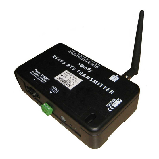 SOMFY RS485 RTS INSTALLATION INSTRUCTIONS MANUAL Pdf Download | ManualsLib