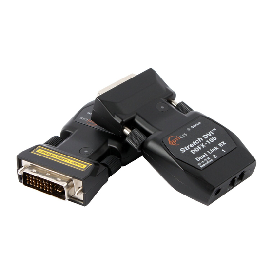 OPTICIS STRETCH DVI DDFX-100-TR USER MANUAL Pdf Download | ManualsLib