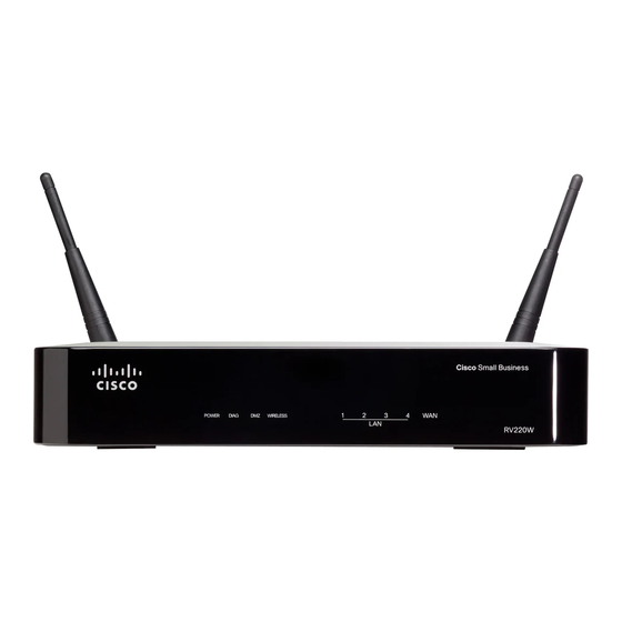 CISCO RV220W USER MANUAL Pdf Download | ManualsLib