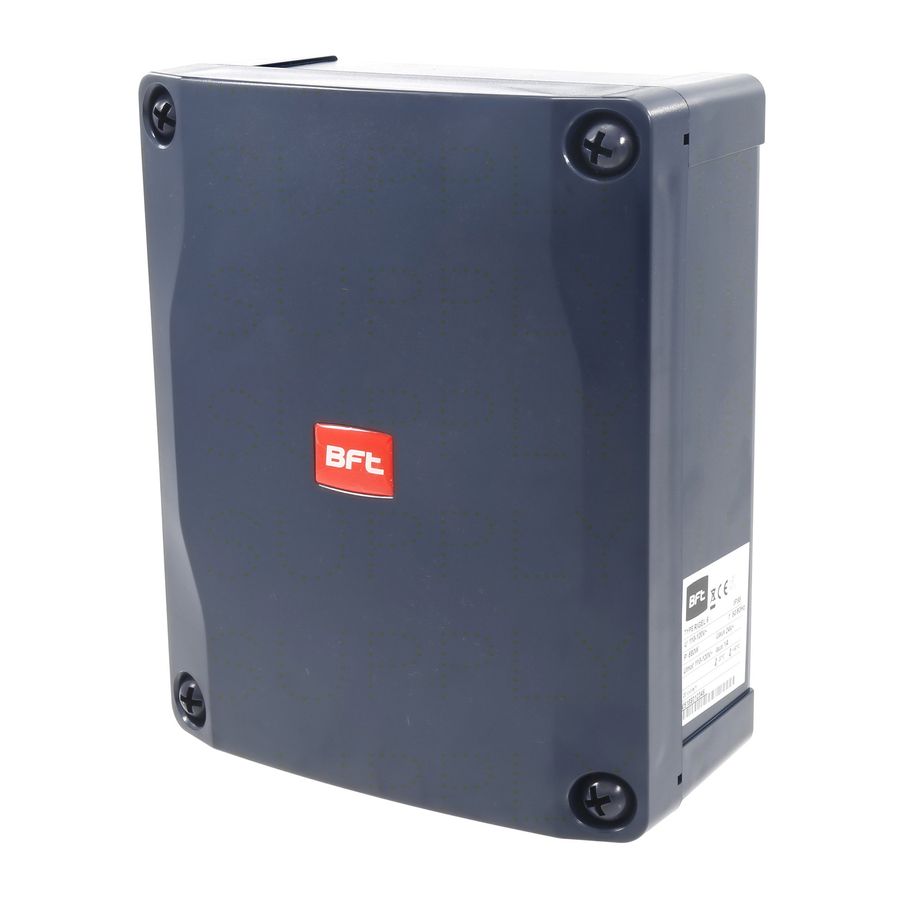 BFT RIGEL 6 INSTALLATION MANUAL Pdf Download | ManualsLib