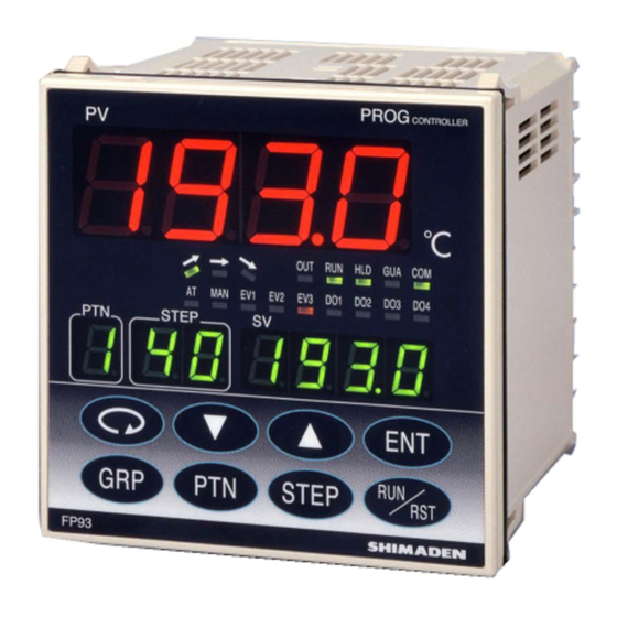 SHIMADEN FP93 INSTRUCTION MANUAL Pdf Download | ManualsLib