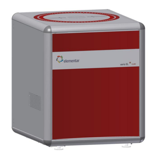 ELEMENTAR ANALYSENSYSTEME GMBH VARIO EL CUBE OPERATING INSTRUCTIONS ...