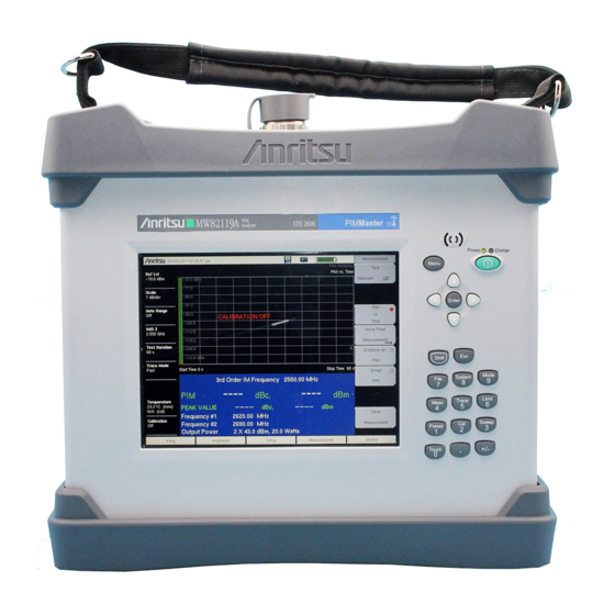 ANRITSU PIM MASTER MW82119A MAINTENANCE MANUAL Pdf Download | ManualsLib