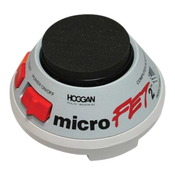 HOGGAN SCIENTIFIC MICROFET 2 USER MANUAL Pdf Download | ManualsLib
