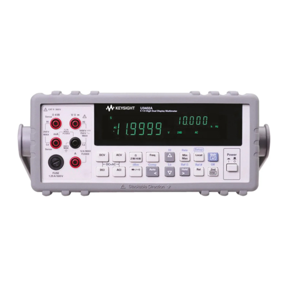 KEYSIGHT U3402A QUICK START MANUAL Pdf Download | ManualsLib