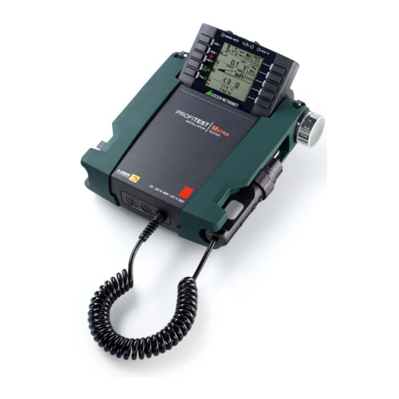 GOSSEN METRAWATT PROFITEST MPRO MXTRA OPERATING INSTRUCTIONS MANUAL Pdf ...