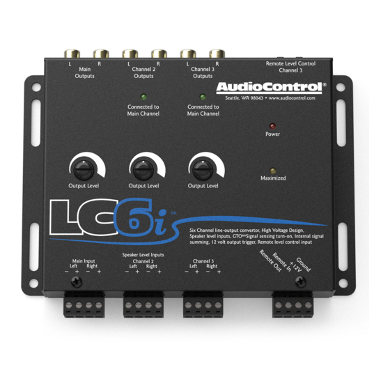 AUDIOCONTROL LC6I USER MANUAL Pdf Download | ManualsLib