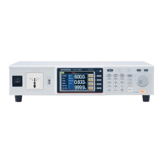 GW INSTEK APS-7100 PROGRAMMING MANUAL Pdf Download | ManualsLib