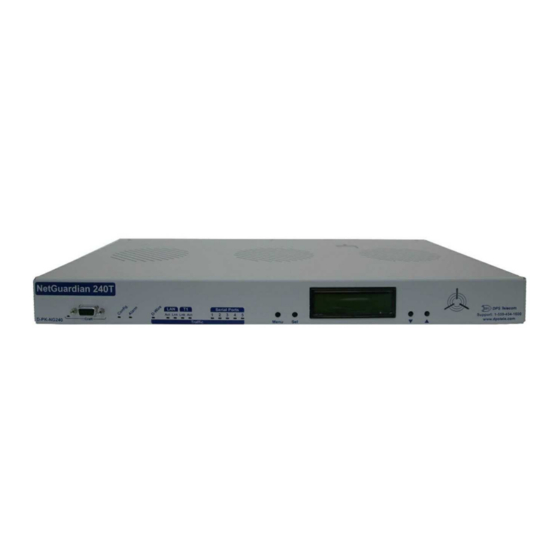 DPS TELECOM NETGUARDIAN 240T HARDWARE USER MANUAL Pdf Download | ManualsLib
