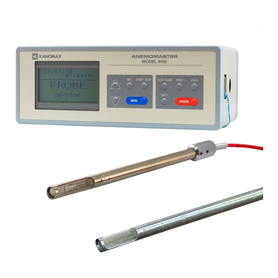 KANOMAX ANEMOMASTER 6162 OPERATION MANUAL Pdf Download | ManualsLib