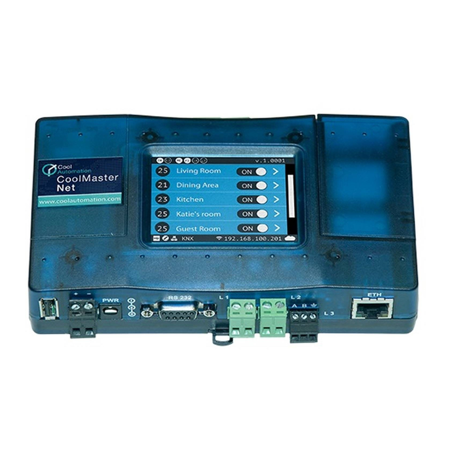 COOLAUTOMATION COOLMASTERNET INTEGRATION MANUAL Pdf Download | ManualsLib