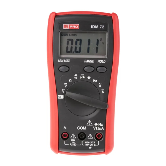 RS PRO IDM 71 INSTRUCTION MANUAL Pdf Download | ManualsLib