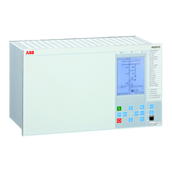 ABB RED670 PRODUCT MANUAL Pdf Download | ManualsLib