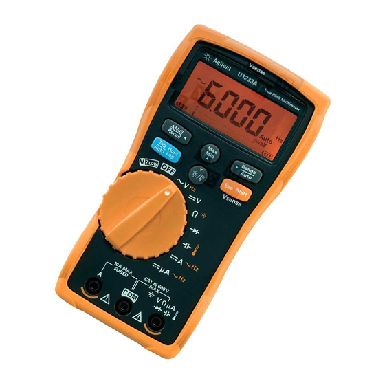 KEYSIGHT U1231A USER MANUAL Pdf Download | ManualsLib