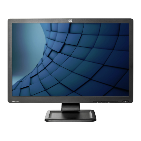 HP LE1901WM - 19" WIDE LCD MONITOR USER MANUAL Pdf Download | ManualsLib