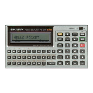 User Manuals: Sharp PC-1246 Vintage Handheld Computer