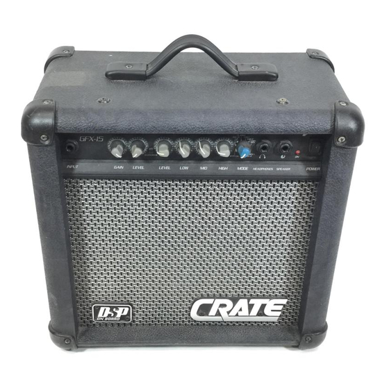 CRATE GFX-15 OWNER'S MANUAL Pdf Download | ManualsLib