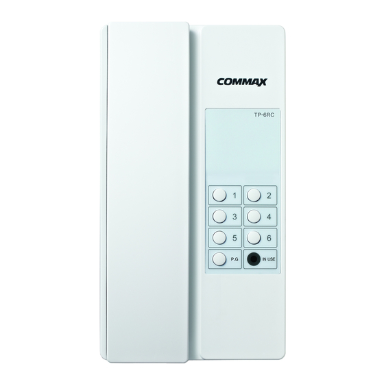 COMMAX TP-6RC USER MANUAL Pdf Download | ManualsLib