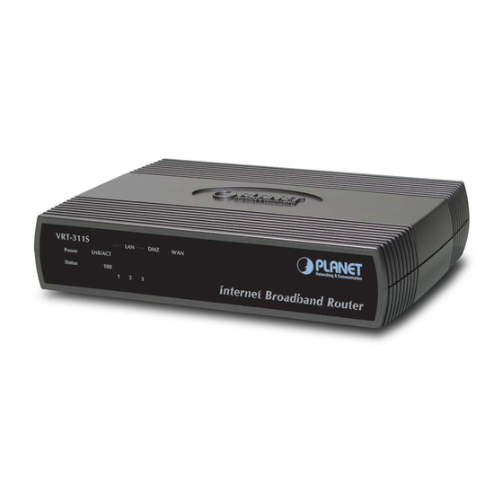 PLANET NETWORKING & COMMUNICATION VRT-311 USER MANUAL Pdf Download ...