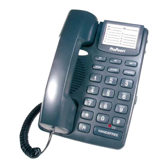 PROFOON TX-555 USER MANUAL Pdf Download | ManualsLib