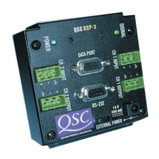 QSC DSP-3' SPECIFICATION SHEET Pdf Download | ManualsLib