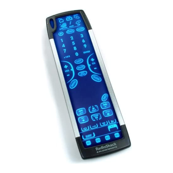 RADIO SHACK TOUCHSCREEN REMOTE OWNER'S MANUAL Pdf Download | ManualsLib