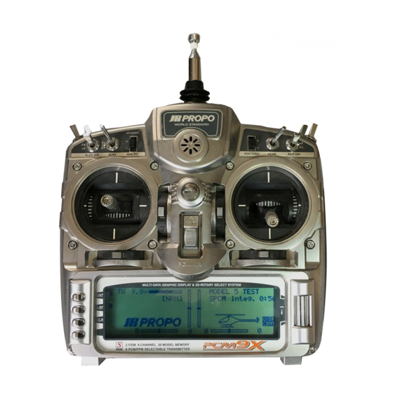 JR PROPO PCM9X INSTRUCTION MANUAL Pdf Download | ManualsLib