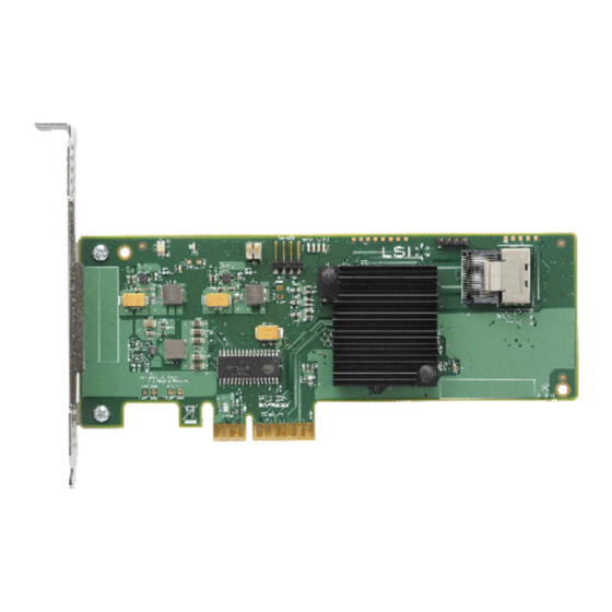 LSI LSISAS9211-4I QUICK INSTALLATION MANUAL Pdf Download | ManualsLib