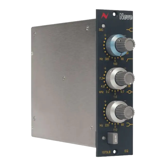 NEVE 1073LB EQ USER MANUAL Pdf Download | ManualsLib