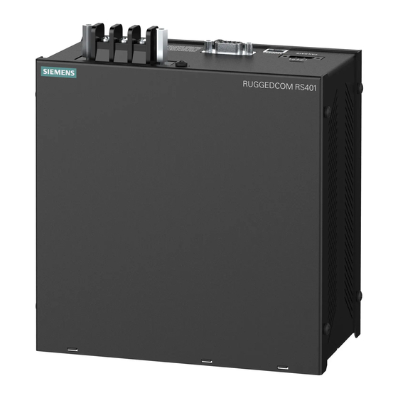 SIEMENS RUGGEDCOM RS401 INSTALLATION MANUAL Pdf Download | ManualsLib